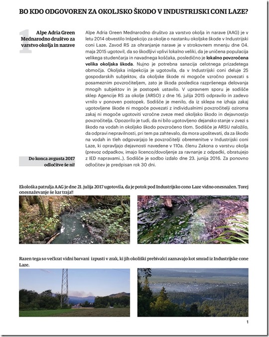 BO KDO ODGOVOREN ZA OKOLJSKO ŠKODO V INDUSTRIJSKI CONI LAZE ...